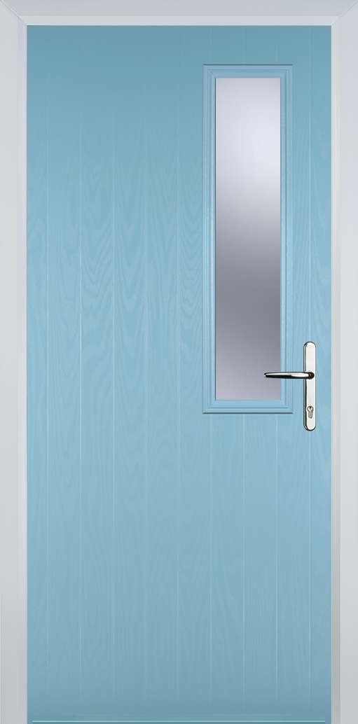 Duck Egg Blue Middle Square Right Composite Front Door | Flying Doors